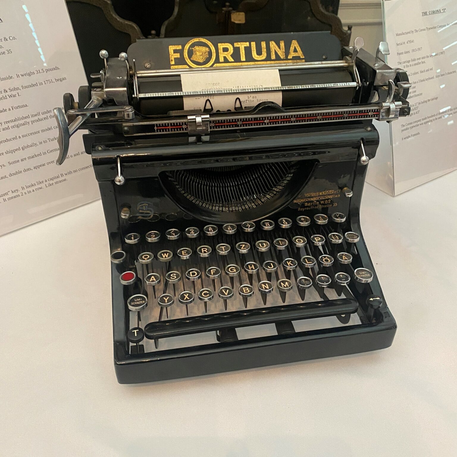Typewriter Exhibit at Greenfield Hall (May 1 - Sept 30, 2024 ...
